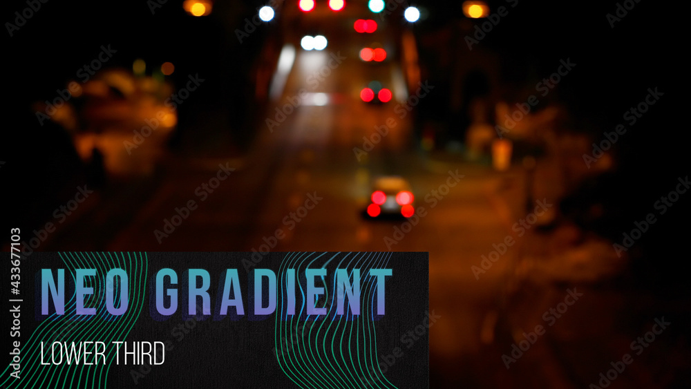 Neo Gradient Lower Third Stock Template | Adobe Stock