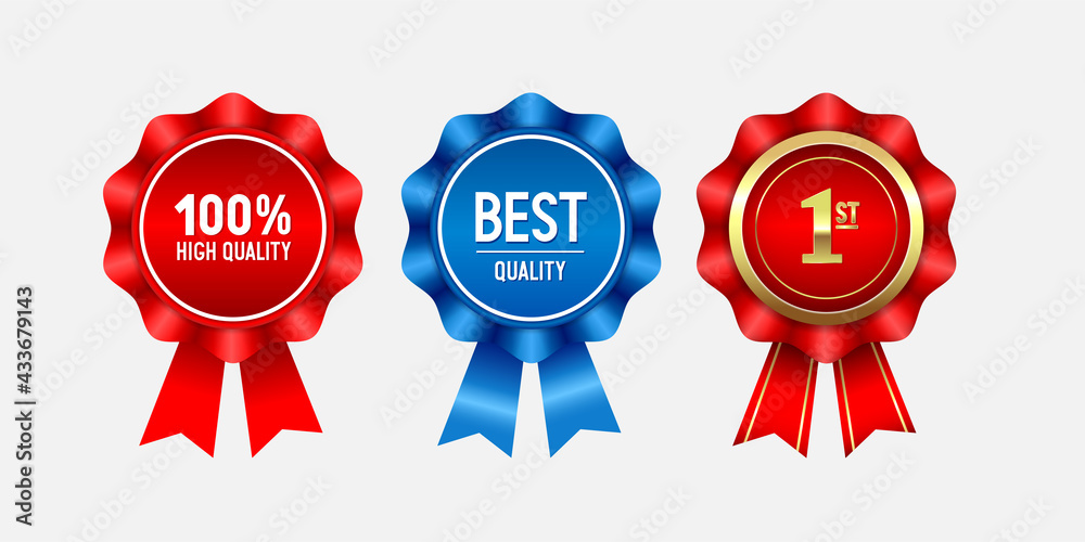 High and best quality medal on white background. Gold medal 1st place ...