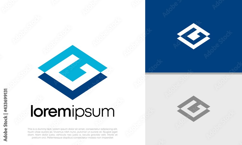 Initials G logo design. Initial Letter Logo. Stock Vector | Adobe Stock