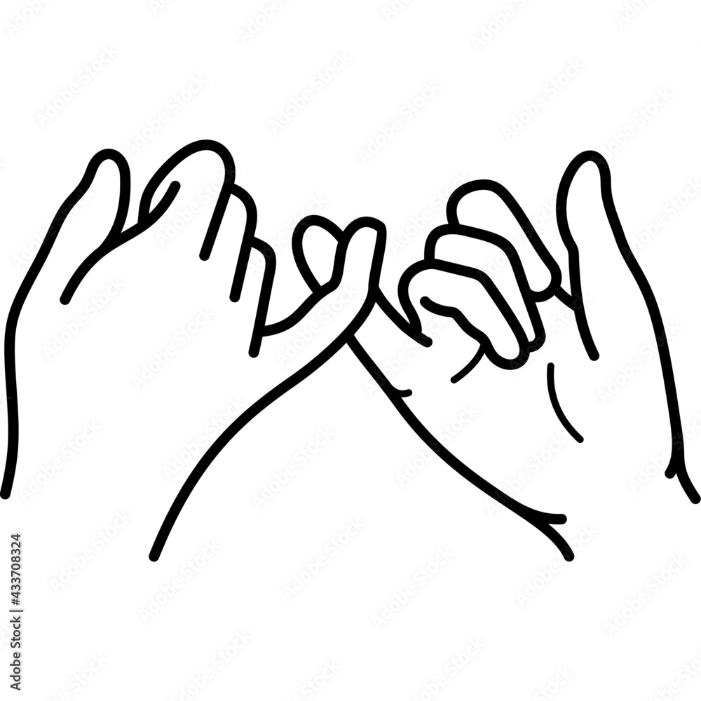 To make a pinky promise Stock Vector | Adobe Stock