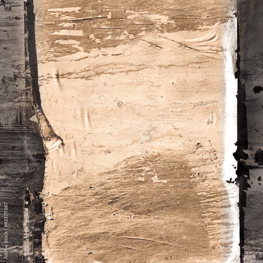 Grunge Frame Background with Old Torn Posters. Urban Graffiti Wall ...