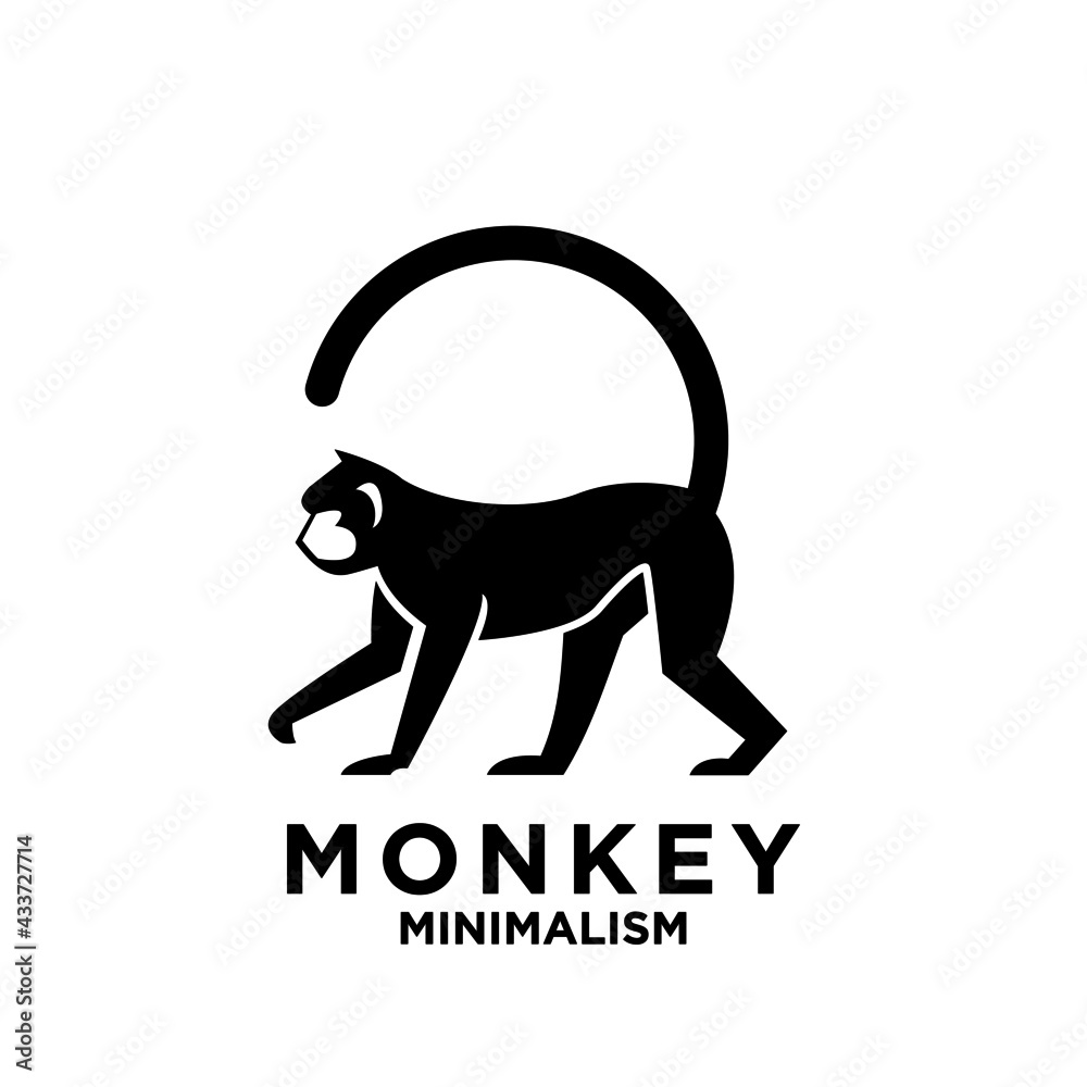 premium minimalism monkey vector logo icon illustration design isolated ... premium minimalism monkey vector logo icon illustration design isolated ...