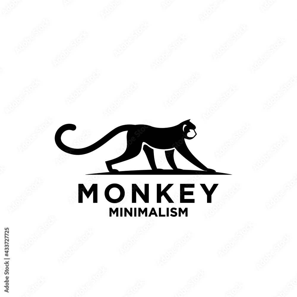 premium minimalism monkey vector logo icon illustration design isolated ... premium minimalism monkey vector logo icon illustration design isolated ...