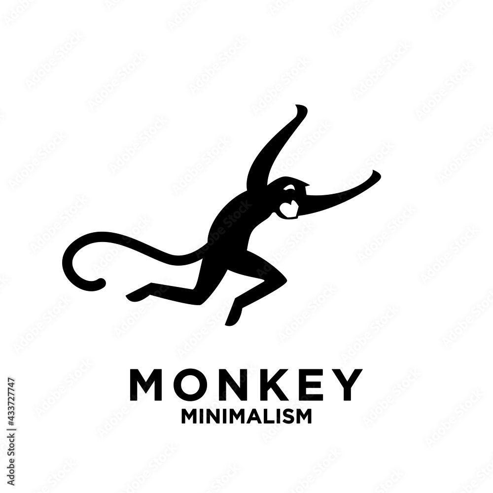 premium minimalism monkey vector logo icon illustration design isolated ... premium minimalism monkey vector logo icon illustration design isolated ...