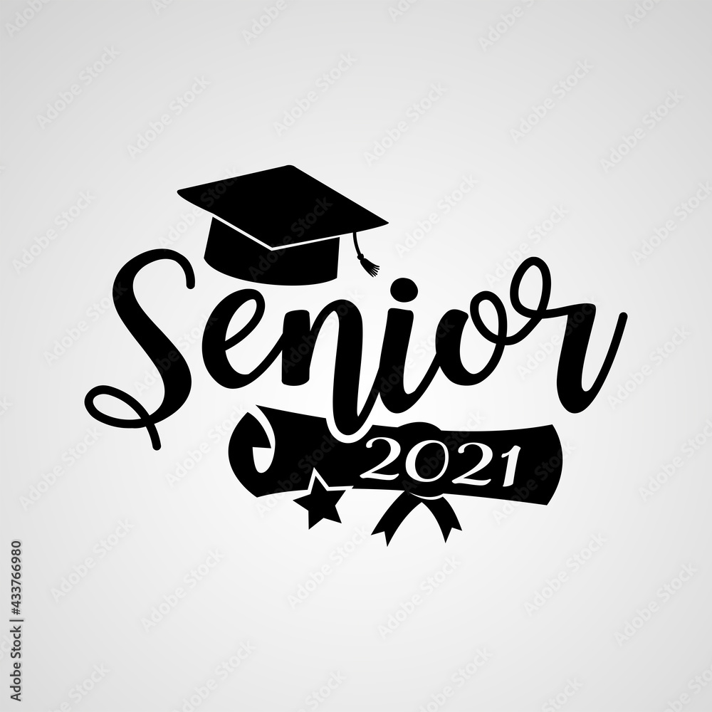 Vector illustrate design graduation 2021 logo. Class of 2021, Senior ...
