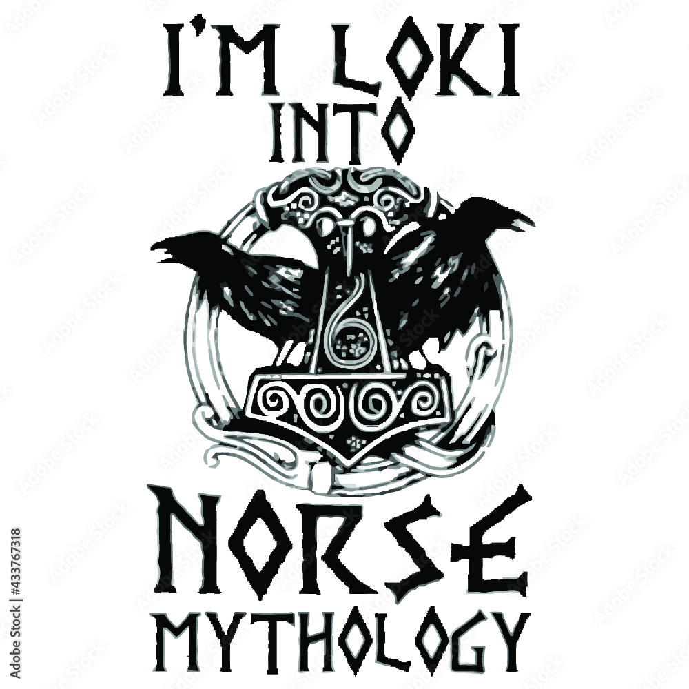 Vektorová grafika „im loki into norse mythology mens 5050 Logo Vector ...
