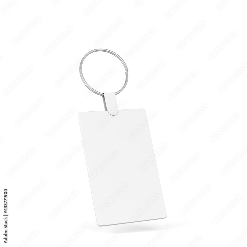 Blank steel keychain mockup Stock Illustration | Adobe Stock