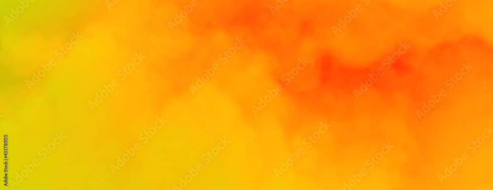 Abstract Gradient Sky Clouds Background. Dreamy orange sky background ...
