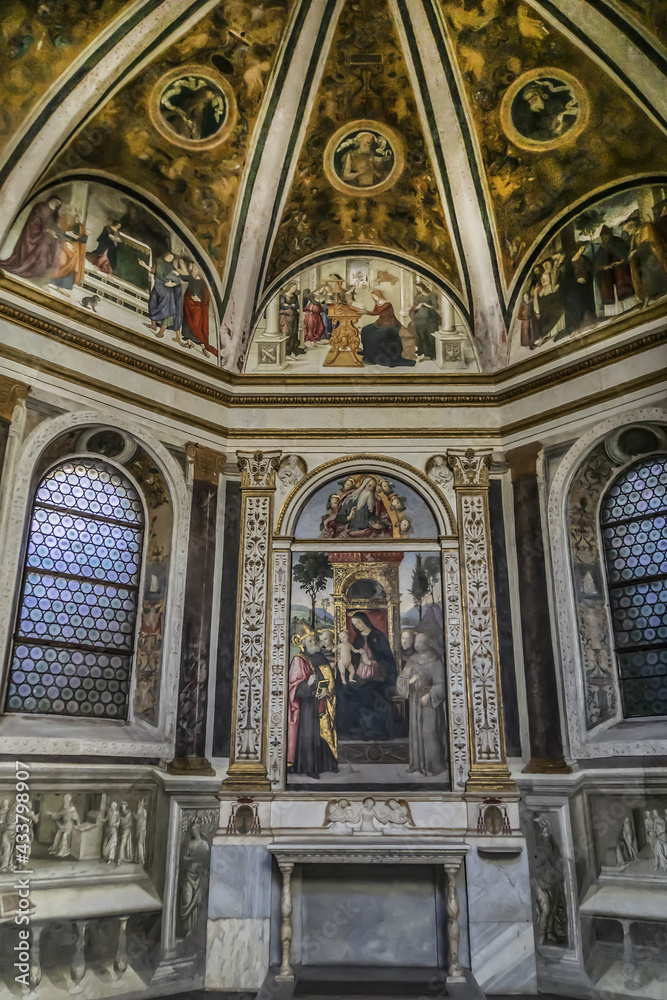 Interior of Basso Della Rovere Chapel (Santa Maria del Popolo) - 15th ...