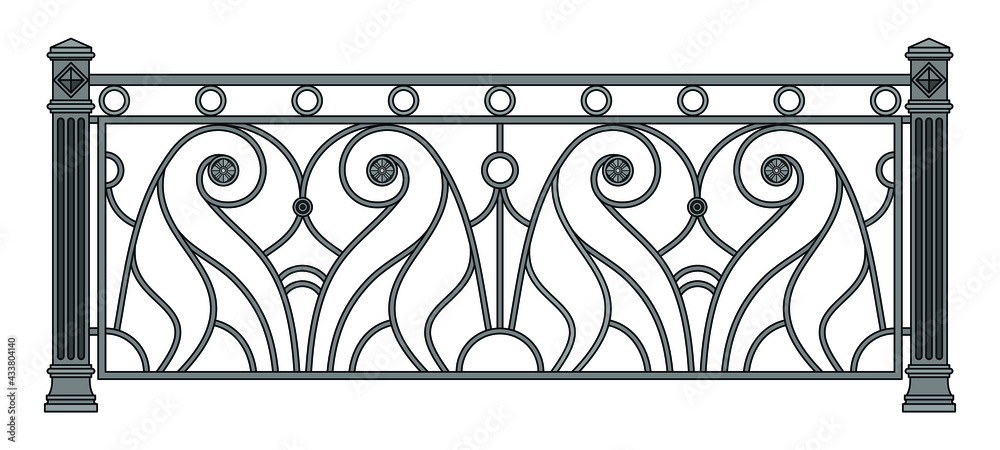 Iron railings for the city. Forging design. Blacksmithing. Metal work ...