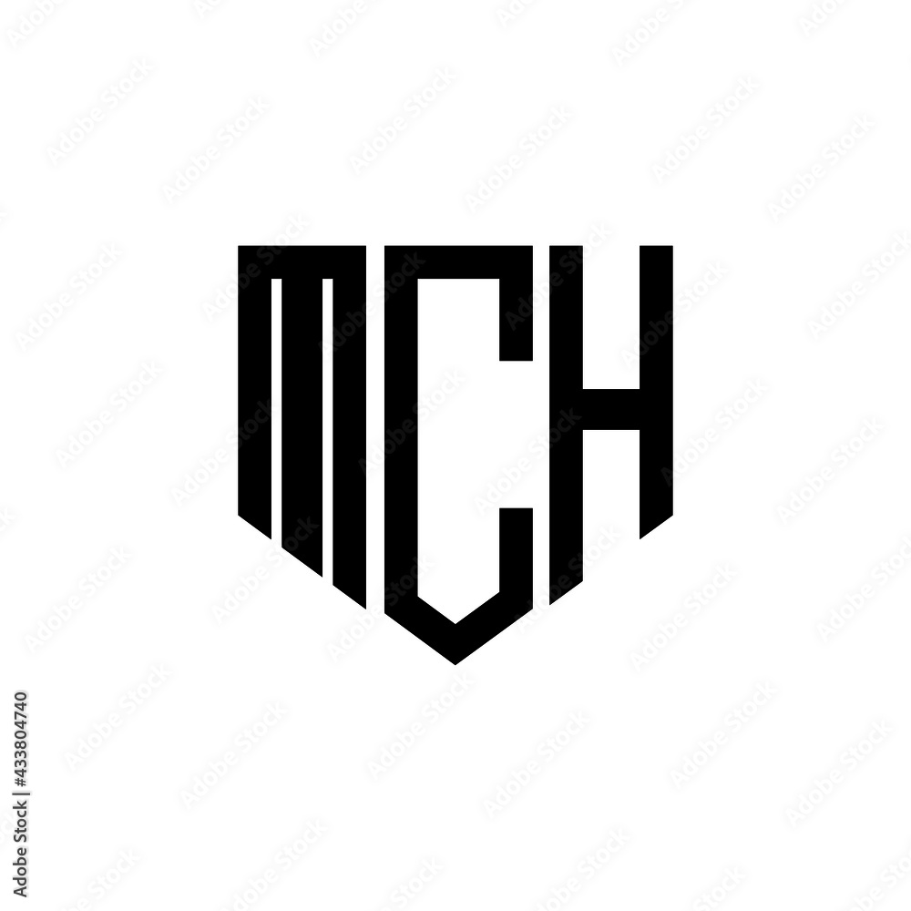 Vecteur Stock MCH letter logo design with white background in ...