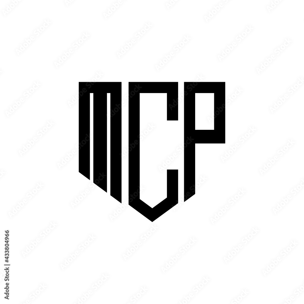 MCP letter logo design with white background in illustrator, vector ...