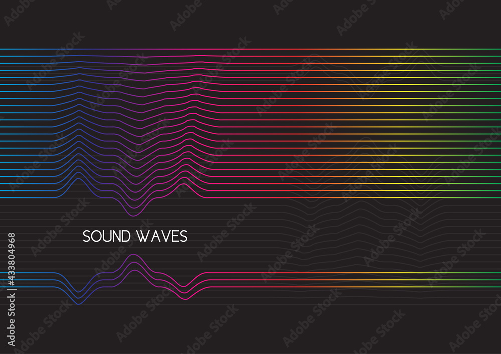 Abstract sound waves design background Stock Vector | Adobe Stock
