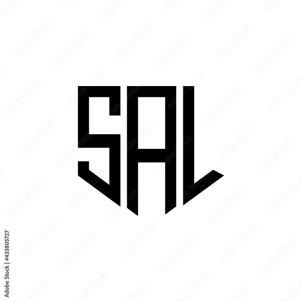 SAL letter logo design with white background in illustrator, vector ...