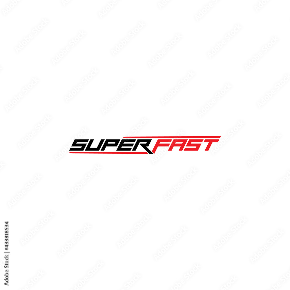 Super Fast logo or wordmark design Stock Vector | Adobe Stock