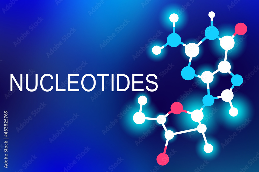 Nucleotides logo on dark blue background. Image of a grid of ...