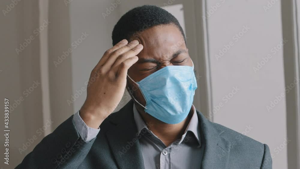Face of unhappy young african american businessman. Concerned young man ...