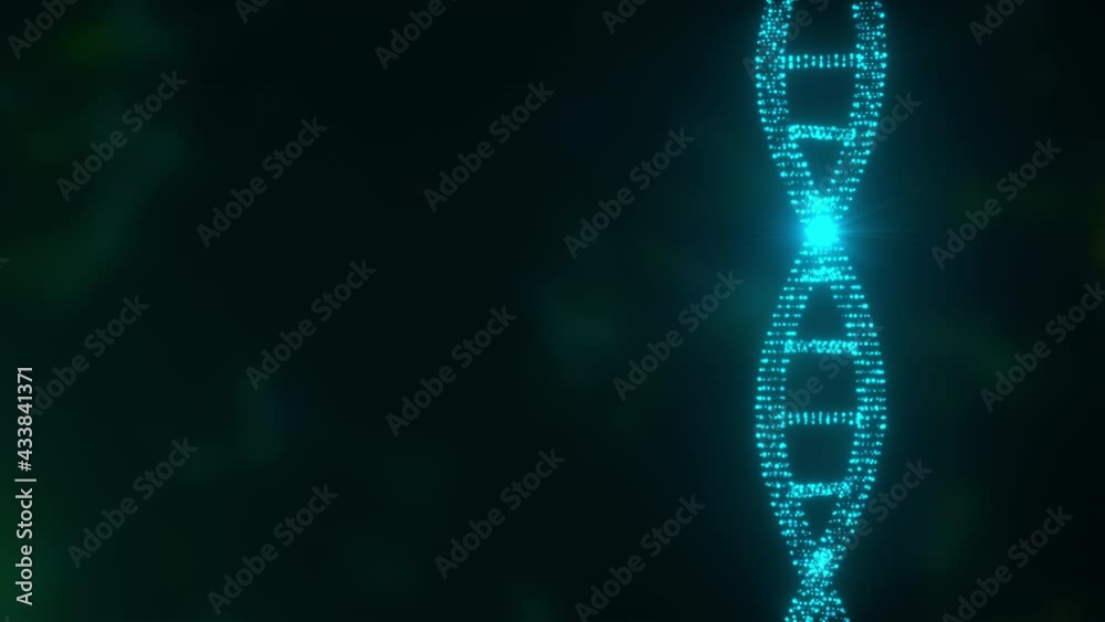 Molecular 3d render connection in wriggling genetic chromosome ...