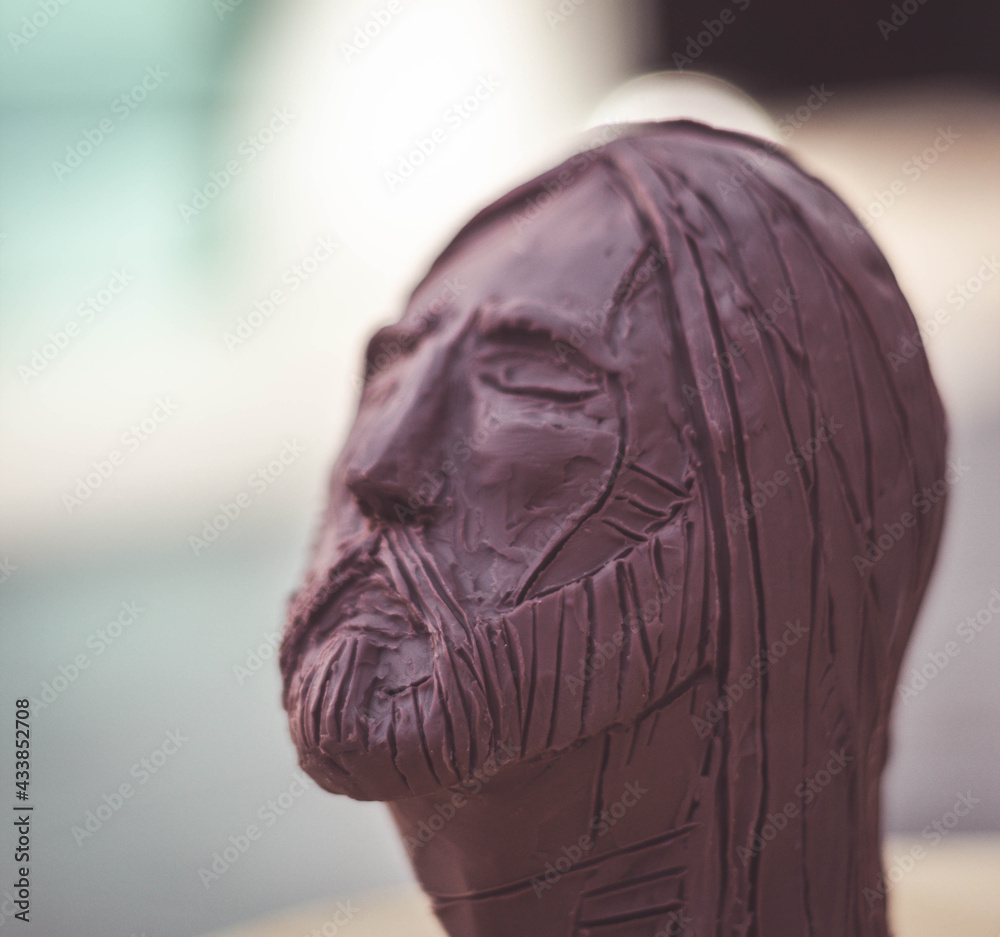 Jesus Christ face clay sculpture Stock Photo | Adobe Stock