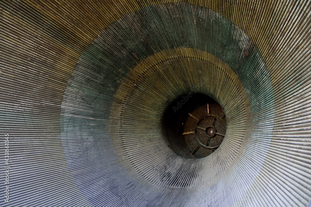 Circular rocket engine cone shape textures with lines, patterns and ...