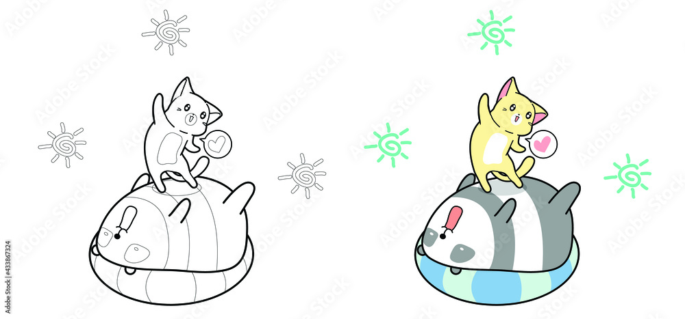 Vetor de cartoon coloring page for kids do Stock | Adobe Stock