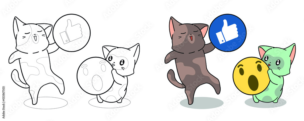 cartoon coloring page for kids Stock Vector | Adobe Stock