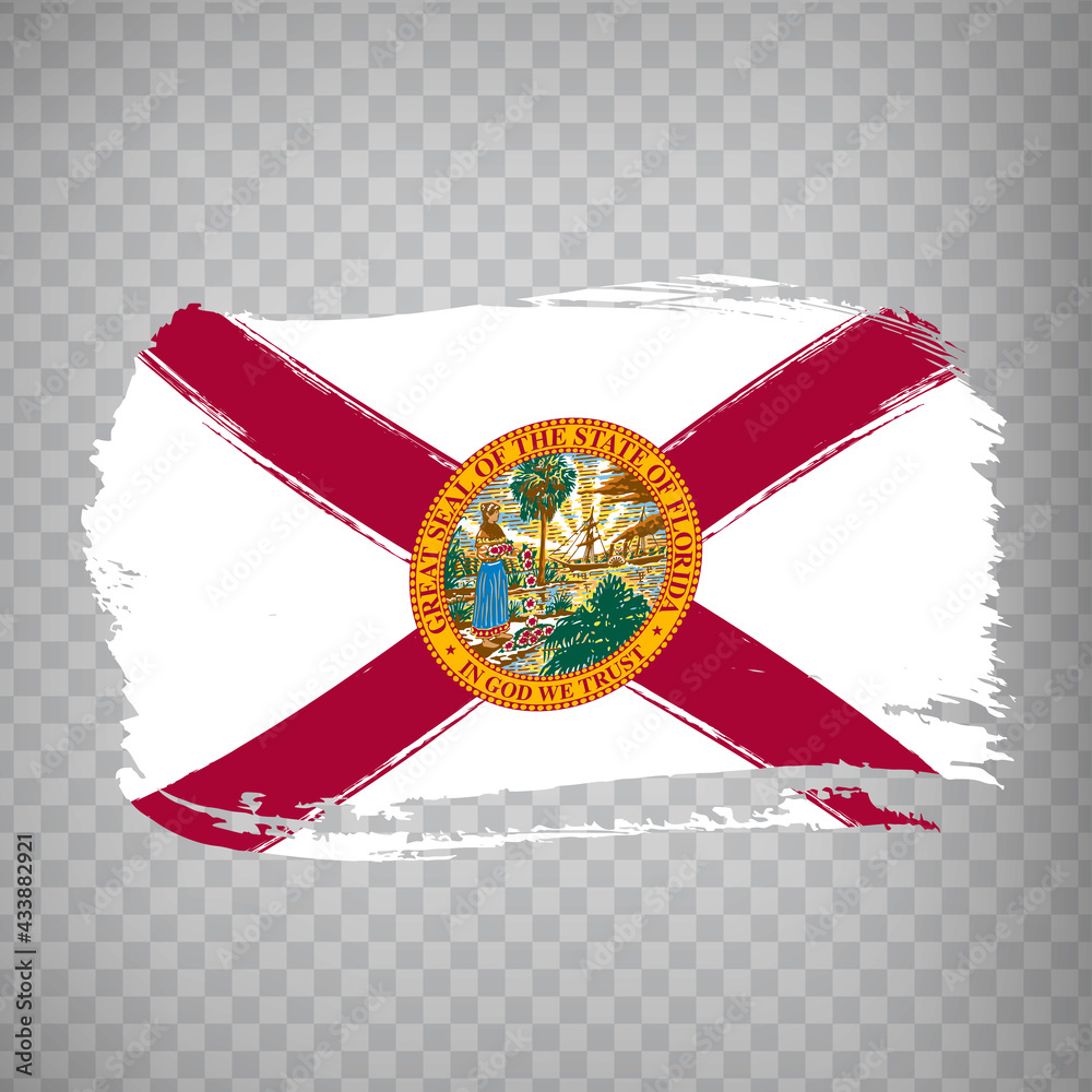 Flag of Florida from brush strokes. United States of America. Flag ...