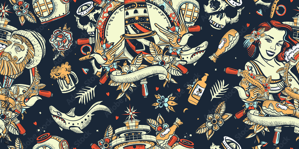 Pin Up Sailor Wallpaper