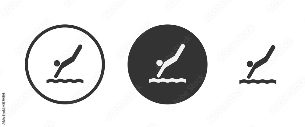 Diving icon set. Collection of high quality black outline logo for web ...
