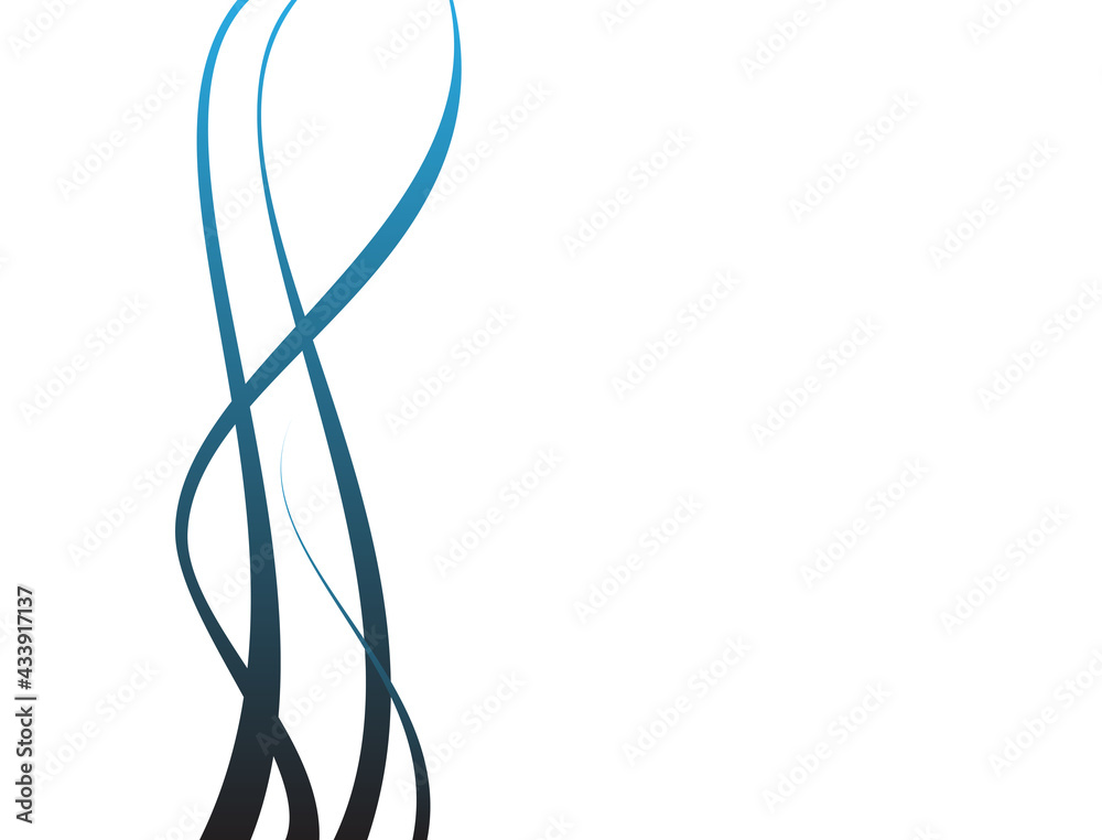 Wavy lines with blue to dark gradations Stock Vector | Adobe Stock