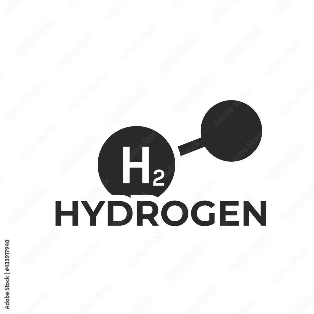 Hydrogen logo icon. eco fuel, eco friendly and alternative energy ...