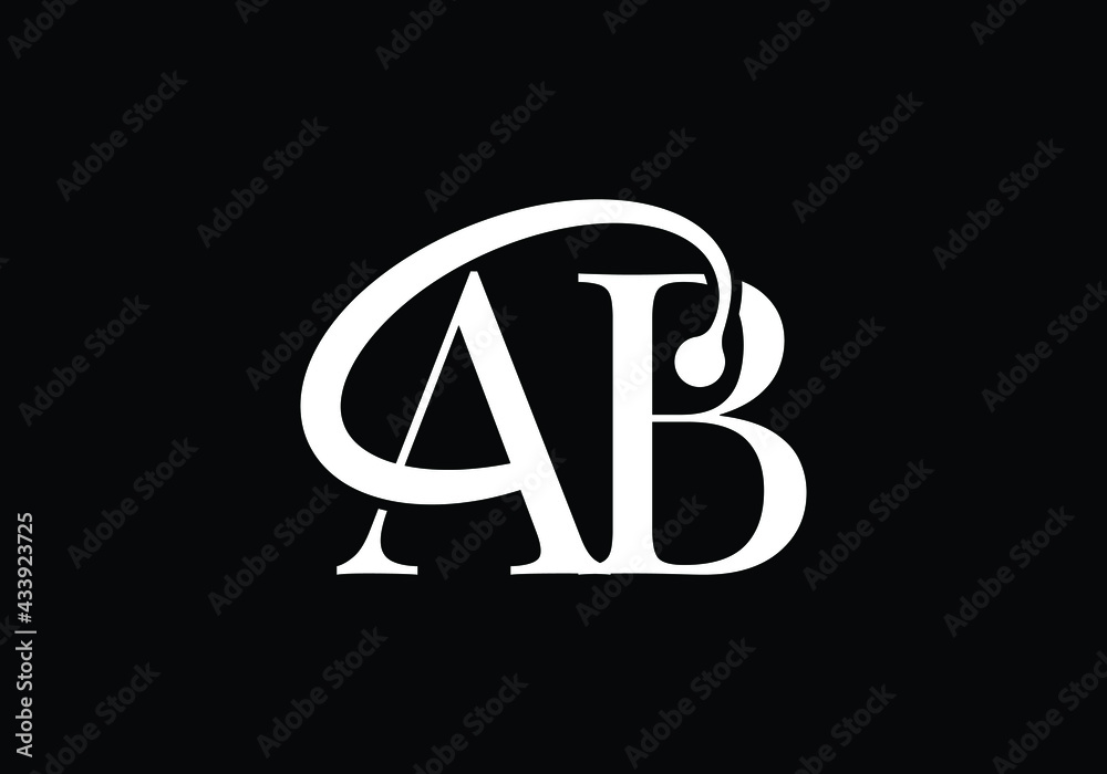 Initial monogram letter ab logo design templet. sign and symbol. Vector ...