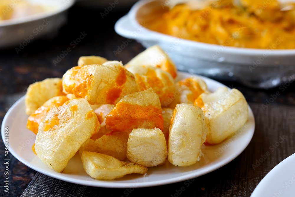 Rambak, jangek or kerupuk kulit is an Indonesian traditional crackers ...