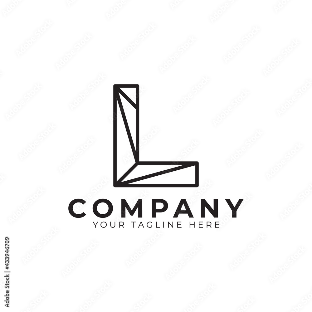 Initial Letter L line logo design. Geometric Line Style. Graphic ...