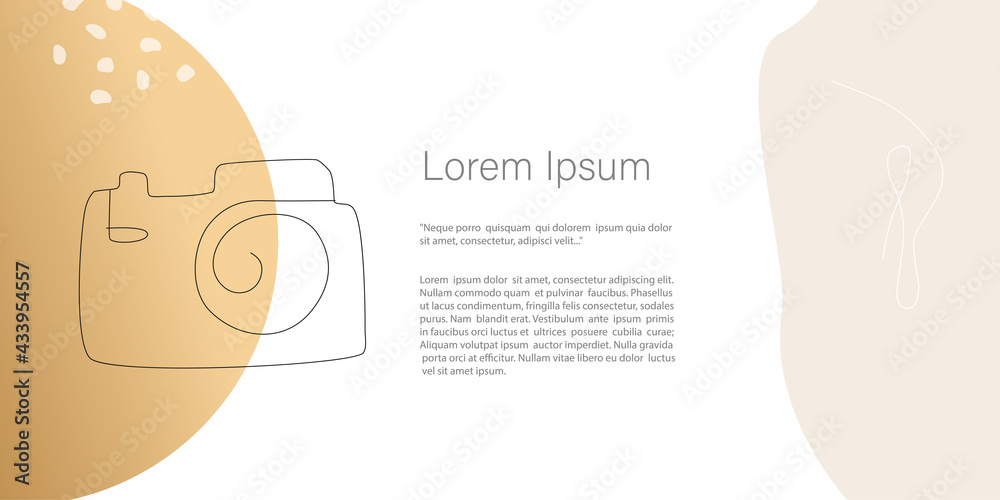 Abstract minimalistic Vector Camera, concept of video and photo ...