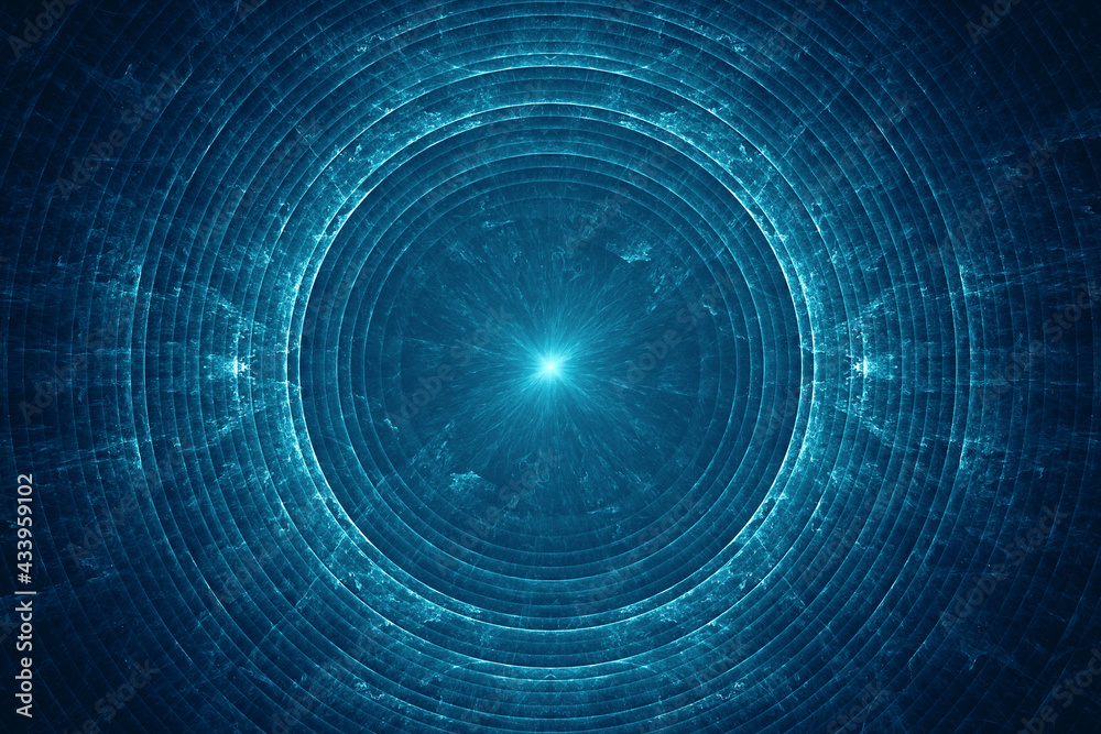 Abstract electromagnetic field background, blue electric energy waves ...