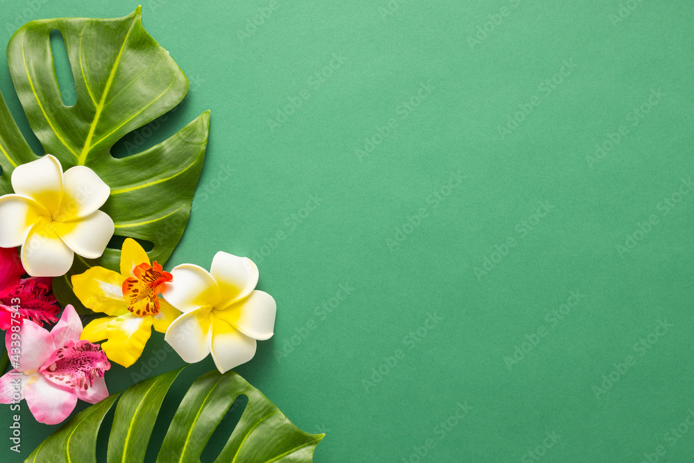 Exotic tropical summer background. Summer beach party concept. Tropical ...