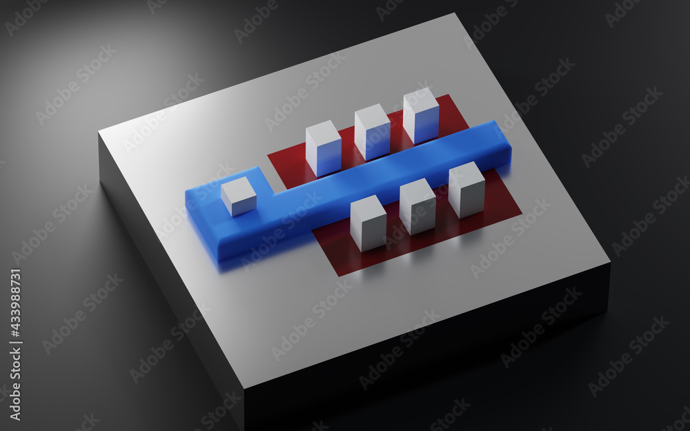 Stock-illustrationen CMOS transistor structure. n-type metal–oxide ...
