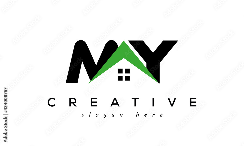 initial MY real estate logo vector Stock Vector | Adobe Stock