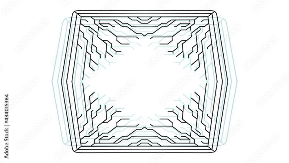 4k abstract black wireframe on white bg branches of calculations. Ai ...