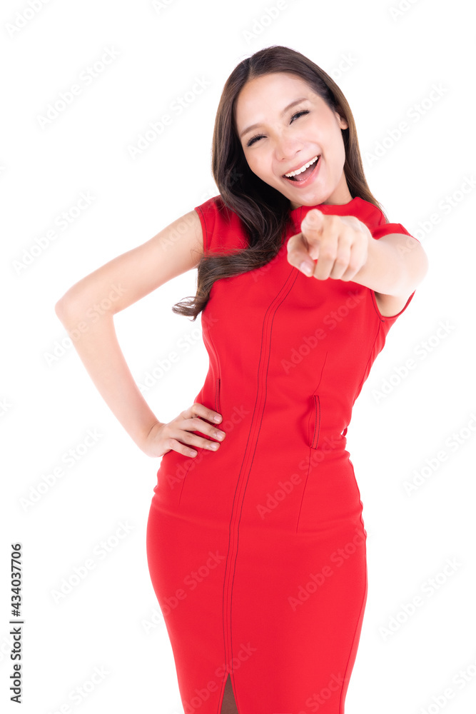 Image of feeling smile and happy. Young asian woman smiling with teeth ...