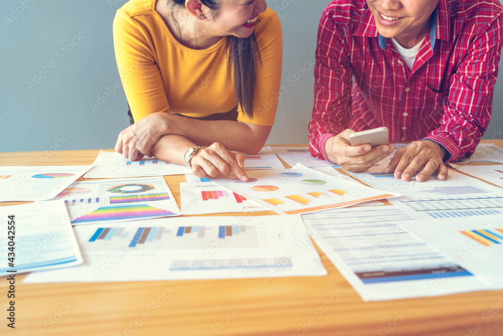 Business strategy team report chart, graph, infographic data analyze ...