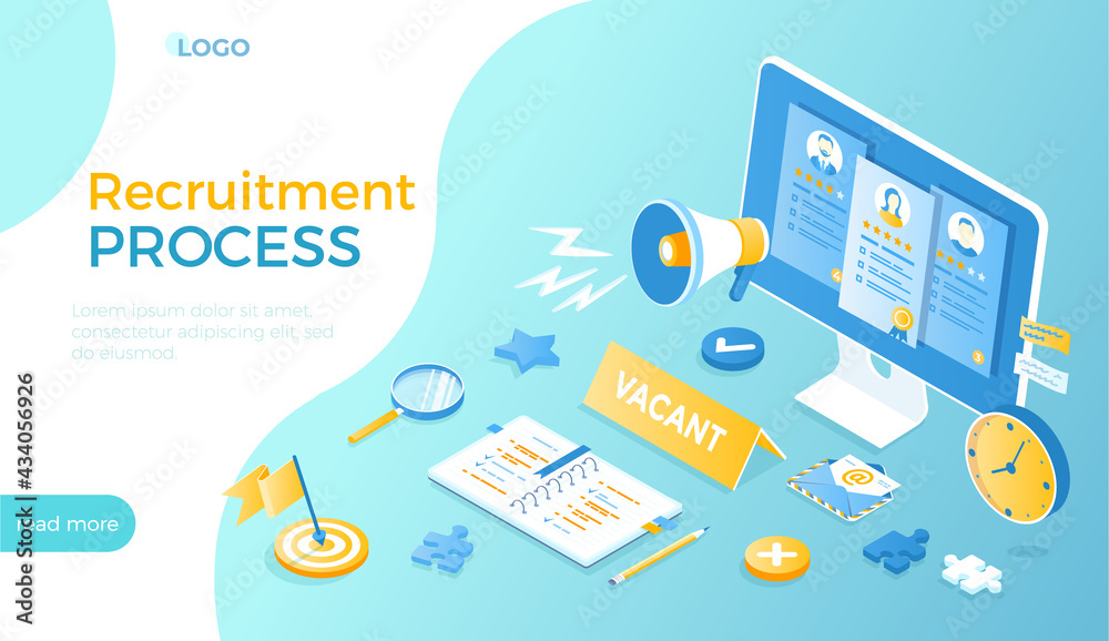 Recruitment Human Resource Management and Hiring concept. Choosing the ...