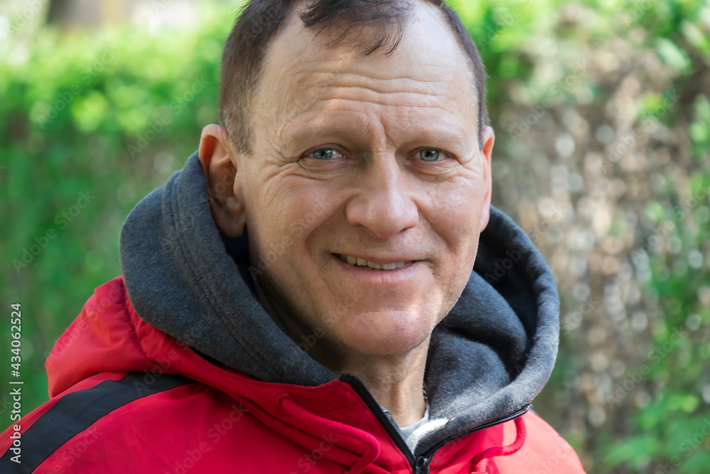 male portrait close up, middle aged man 60 years old, healthy, handsome ...