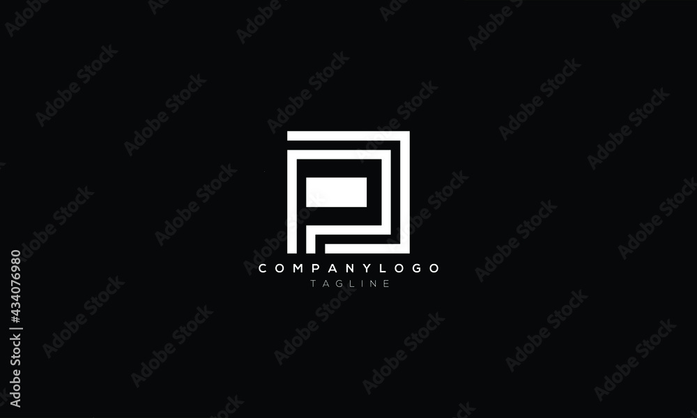 PC CP P AND C Abstract initial monogram letter alphabet logo design ...