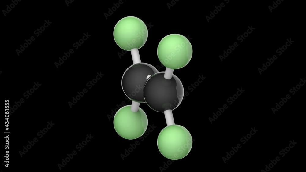 Molecular structure of Tetrafluoroethylene(perfluoroethylene or TFE ...