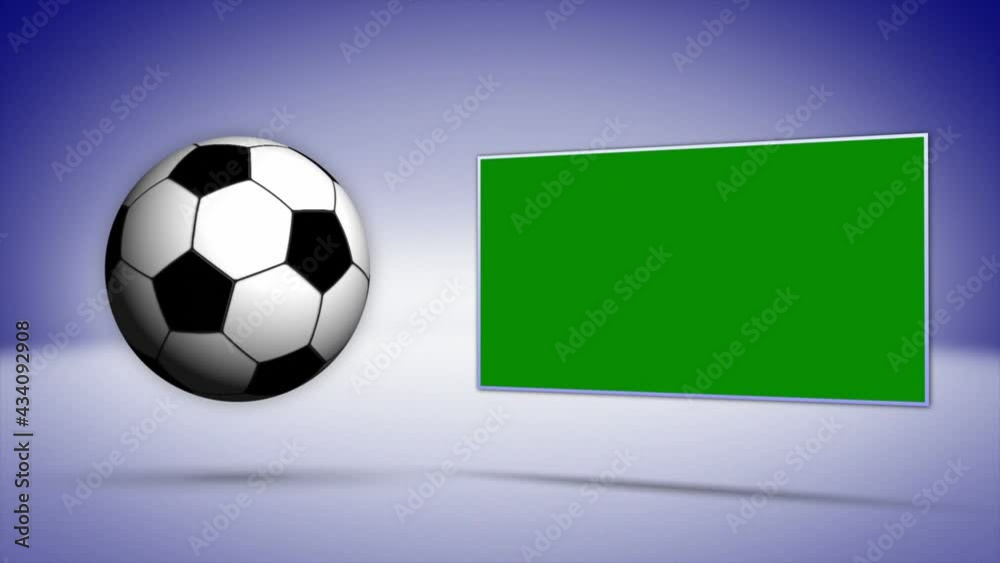 Soccer Ball Animation, Rendering, Background, Loop, 4k Stock Video ...