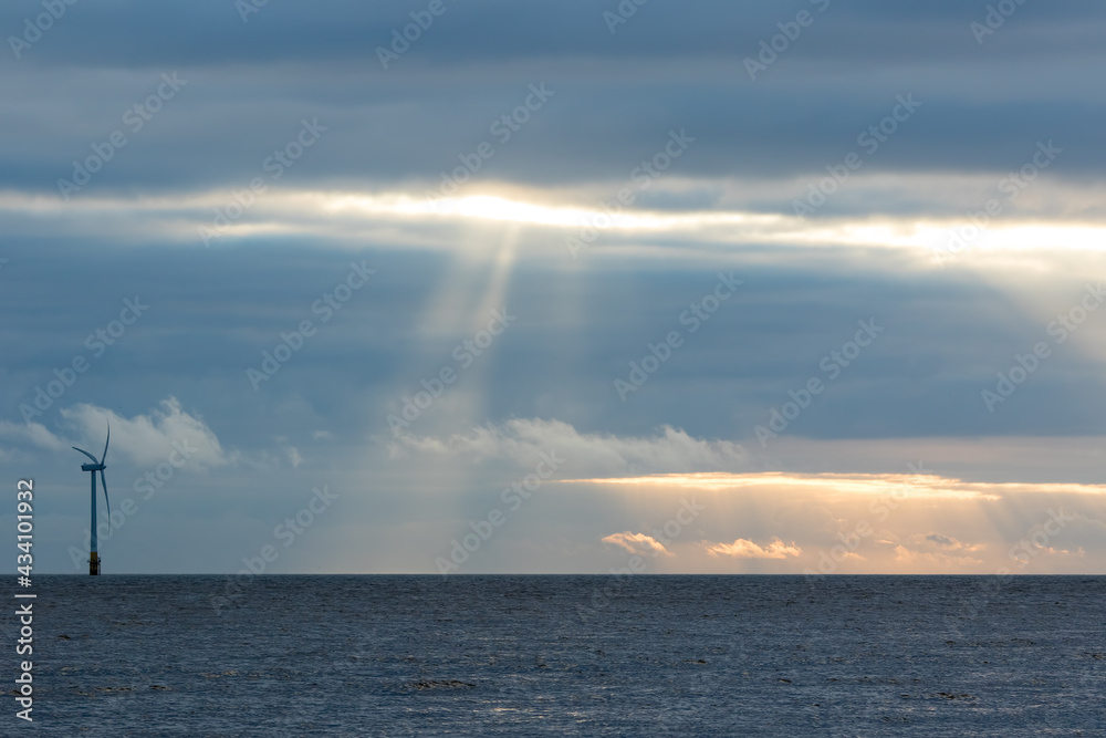 Hope. Spiritual image of renewable energy and climate change ...