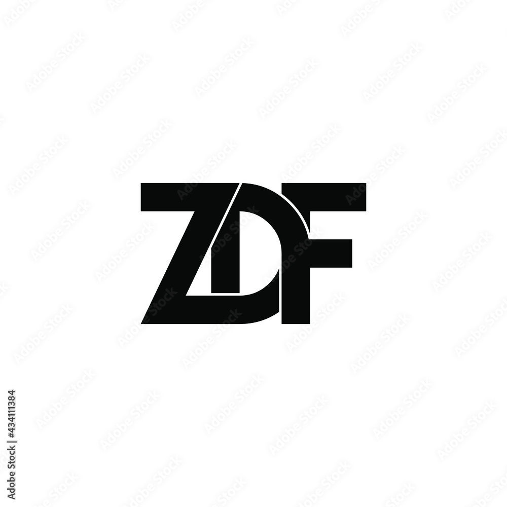 zdf letter original monogram logo design Stock Vector | Adobe Stock