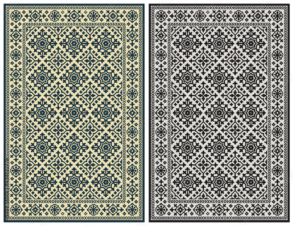 Carpet bathmat and Rug Boho style ethnic design pattern with distressed ...